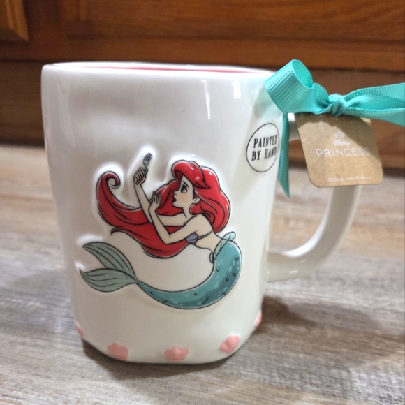 Disney | Dining | Rae Dunn Disney Princess Ariel Ceramic Mug White And ...